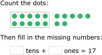 IXL - Count tens and ones - up to 20 (Upper kindergarten maths practice)