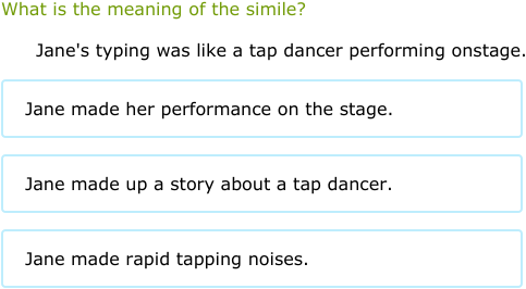 IXL - Determine the meanings of similes and metaphors (Class V English ...