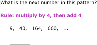 IXL - Use a rule to complete a number sequence (Class V maths practice)