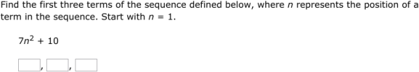 IXL - Evaluate variable expressions for number sequences (Class VIII maths practice)
