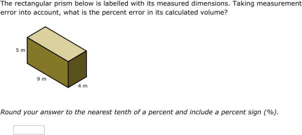 IXL - Percent error: area and volume (Class IX maths practice)