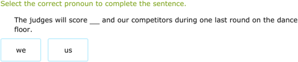 IXL - Compound subjects and objects with pronouns (Class VIII English ...