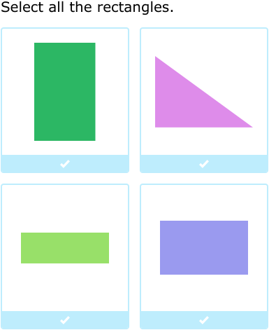 IXL - Squares and rectangles (Upper kindergarten maths practice)