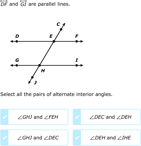 IXL - Transversal of parallel lines (Class VII maths practice)