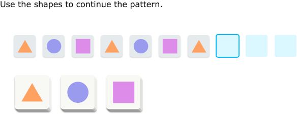 IXL - Complete a repeating pattern (Class III maths practice)