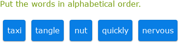 IXL - Order alphabetically based on the first three letters (Class III ...