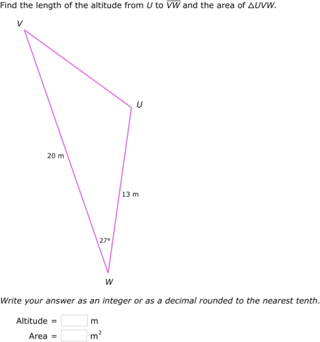 IXL - Area of a triangle: sine formula (Class XI maths practice)