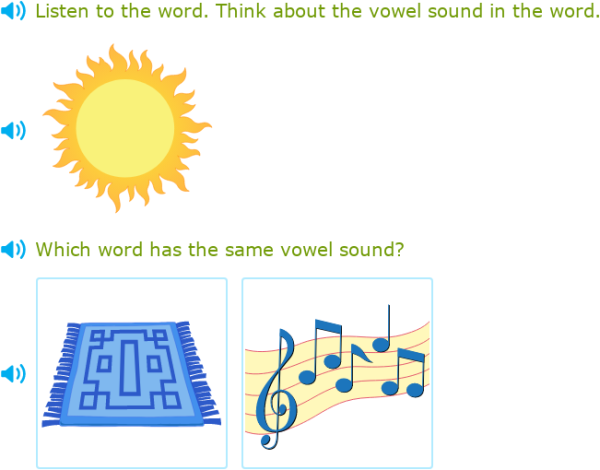 IXL - Find the word with the same vowel sound (Class I English practice)