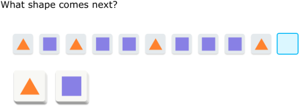 IXL - Find the next shape in a growing pattern (Upper kindergarten ...