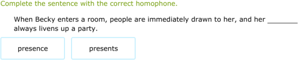 IXL - Use the correct homophone (Class V English practice)