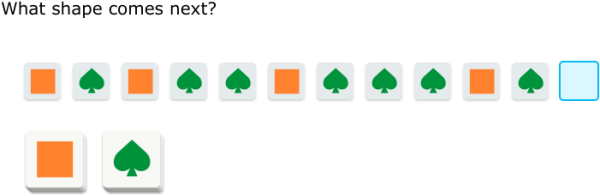 IXL - Find the next shape in a growing pattern (Class I maths practice)