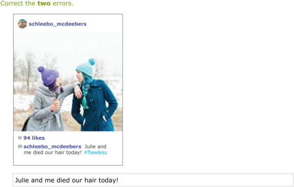 IXL - Correct errors in everyday use (Class X English practice)