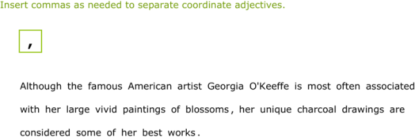 IXL - Commas with coordinate adjectives (Class VIII English practice)