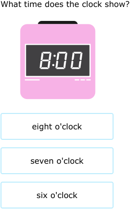 IXL - Match digital clocks and times (Class III maths practice)