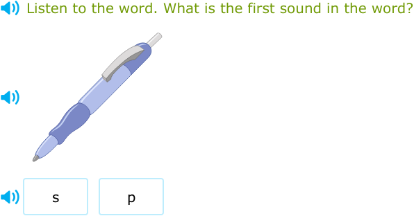 IXL - Identify the first sound in a word (Lower kindergarten English ...