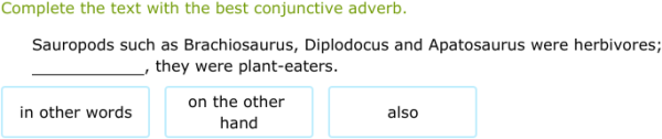 IXL - Transitions with conjunctive adverbs (Class VII English practice)