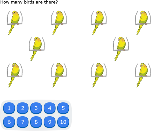 IXL - Counting review - up to 10 (Class I maths practice)