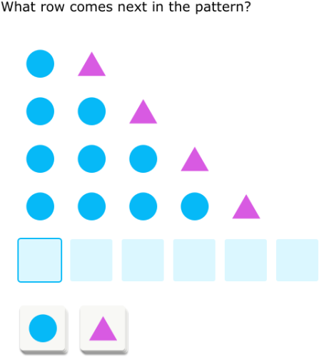 IXL - Find the next row in a growing pattern (Upper kindergarten maths ...
