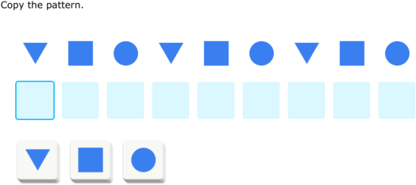IXL - Repeating patterns (Class III maths practice)