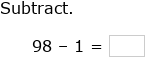 IXL - Subtract a one-digit number from a two-digit number - without ...