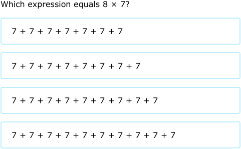 IXL - Relate addition and multiplication (Class III maths practice)