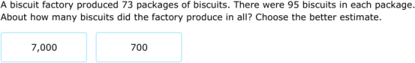 IXL - Estimate products: word problems (Class III maths practice)