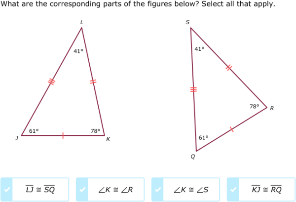 IXL - Congruence statements and corresponding parts (Class VIII maths ...