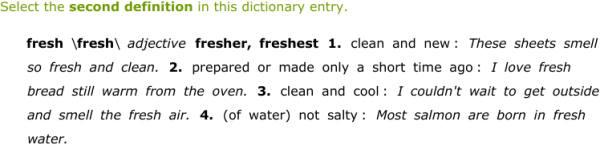 IXL - Use dictionary entries (Class IV English practice)