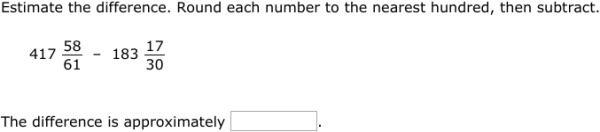 IXL - Estimate sums and differences of mixed numbers (Class VII maths ...