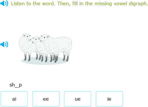 IXL - Complete the word with the correct vowel digraph (Class II ...