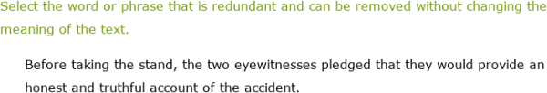 IXL - Remove redundant words or phrases (Class XII English practice)