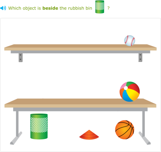 IXL - Next to and beside (Lower kindergarten English practice)