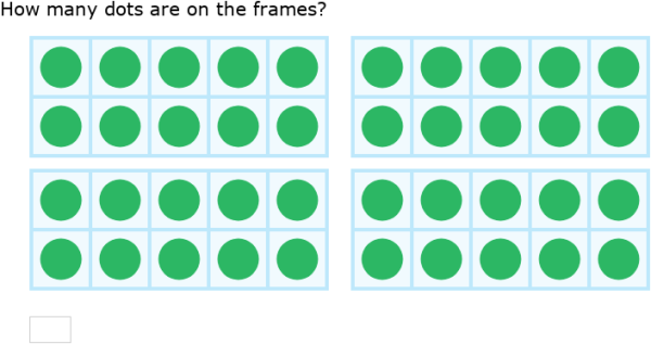 IXL - Count on ten frames - up to 40 (Class I maths practice)