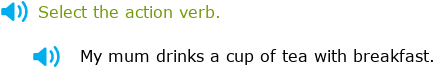 IXL - Identify action verbs (Class II English practice)