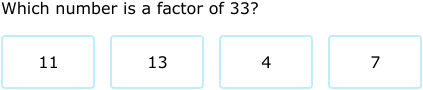IXL - Identify factors (Class VI maths practice)