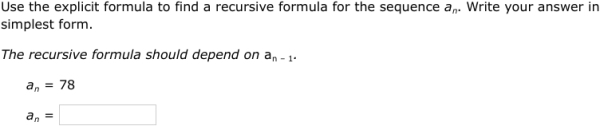 IXL - Convert an explicit formula to a recursive formula (Class XII ...