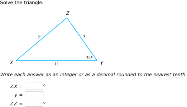 IXL - Solve a triangle (Class XII maths practice)
