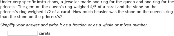 IXL - Add and subtract fractions: word problems (Class VII maths practice)