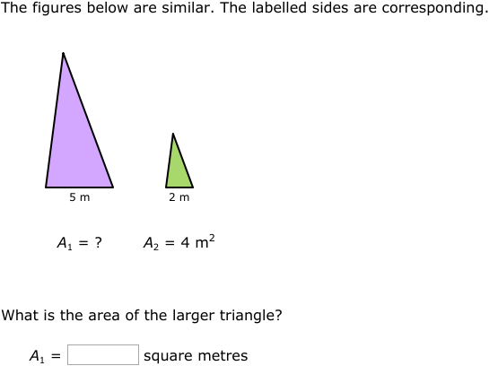 IXL - Areas of similar figures (Class X maths practice)