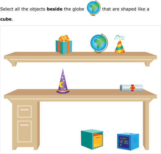 IXL - Beside and next to - find solid figures (Upper kindergarten maths ...