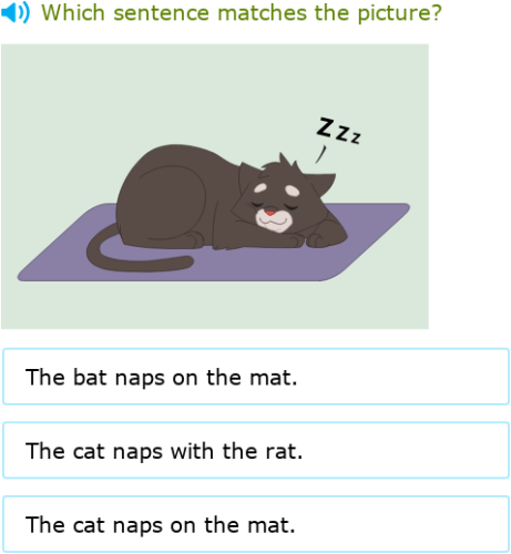 IXL - Choose the short a sentence that matches the picture (Class I ...