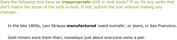 IXL - Identify and correct inappropriate shifts in verb tense (Class ...