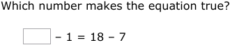 IXL - Balance subtraction equations - up to 18 (Class II maths practice)