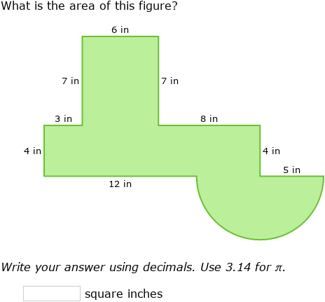 IXL - Area of compound figures (Class X maths practice)