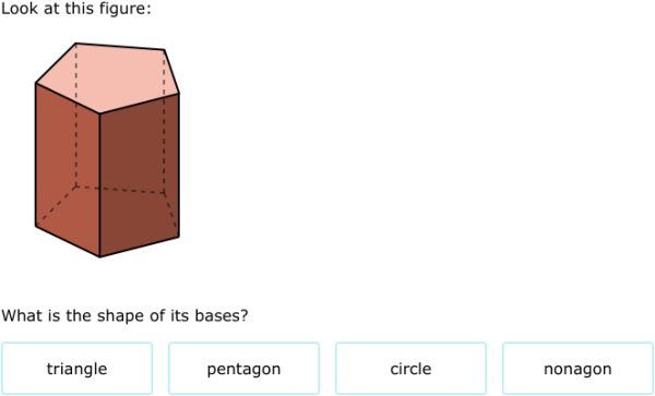 IXL - Bases of three-dimensional figures (Class VII maths practice)