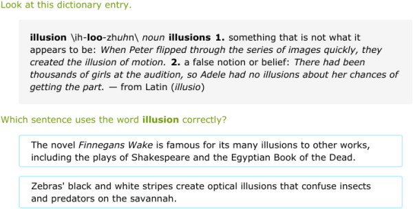 IXL - Use dictionary entries to determine correct usage (Class XI ...