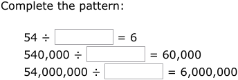 IXL - Division patterns over increasing place values (Class V maths practice)