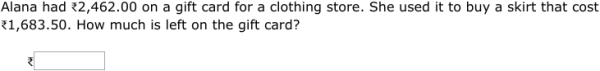 IXL - Add and subtract money amounts: word problems (Class VI maths ...