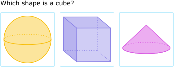 IXL - Select three-dimensional shapes (Upper kindergarten maths practice)