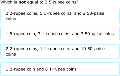IXL - Comparing groups of coins (Class II maths practice)